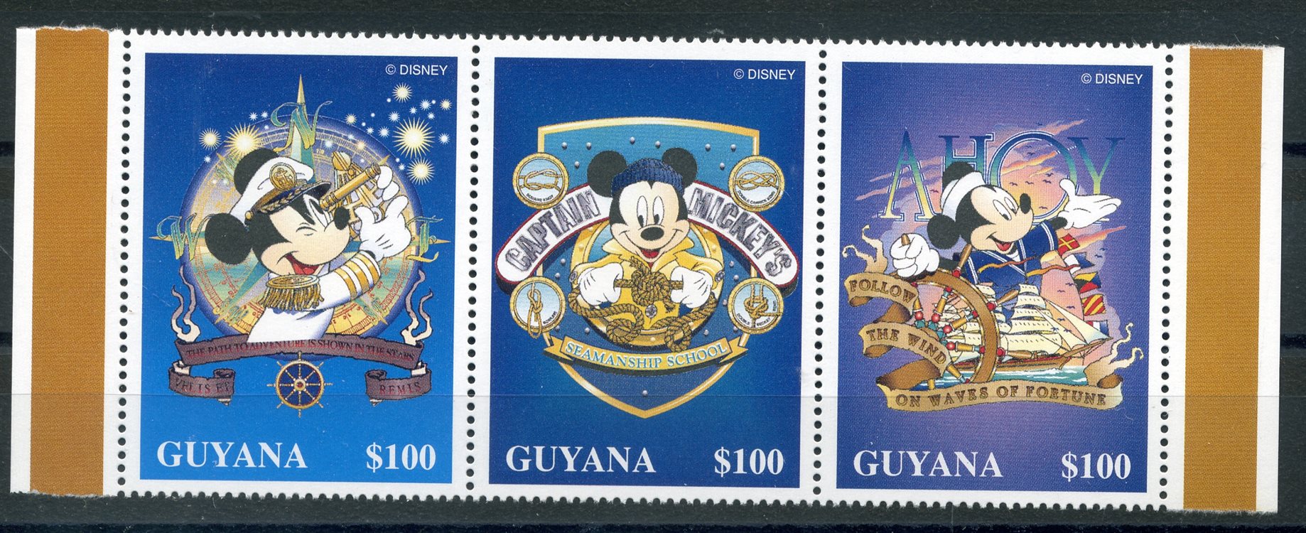 467432) Triple strisce Guyana n. 5638-5640 **, Walt Disney, Topolino