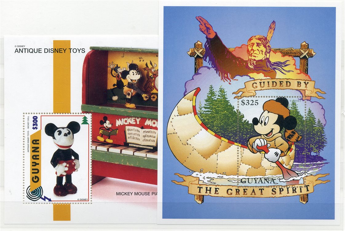 467435) Blocco Guyana 515 + 516 **, Walt Disney, Topolino